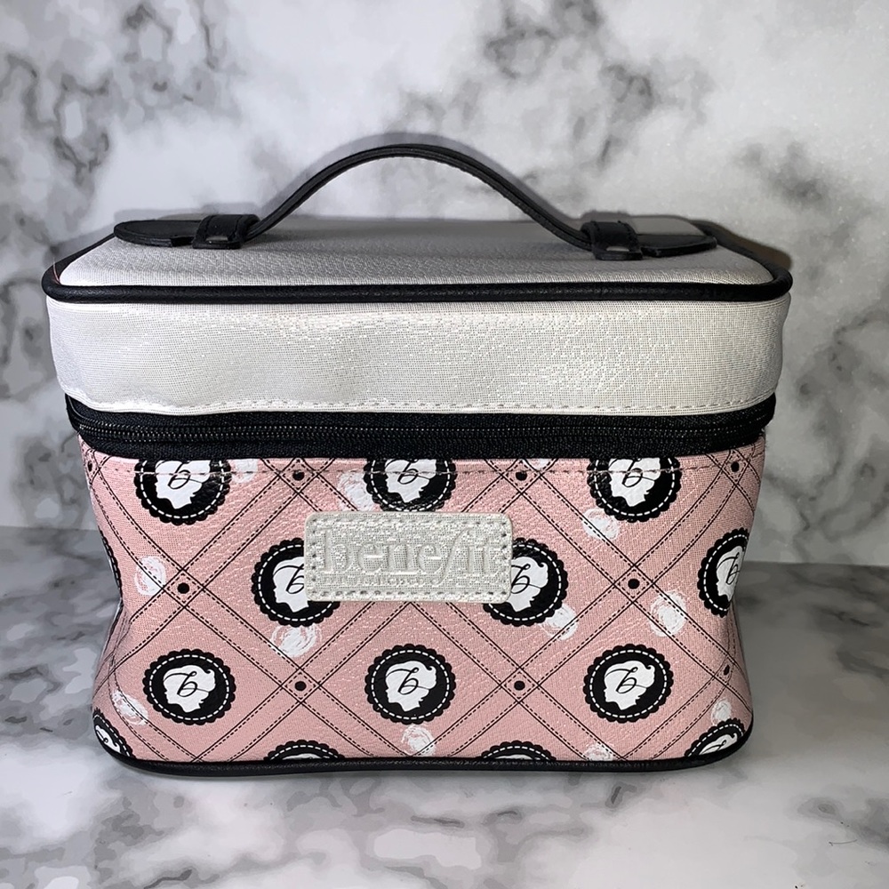 Benefit Cosmetics Cameo Train Case Ivory Metallic Rose - Gem